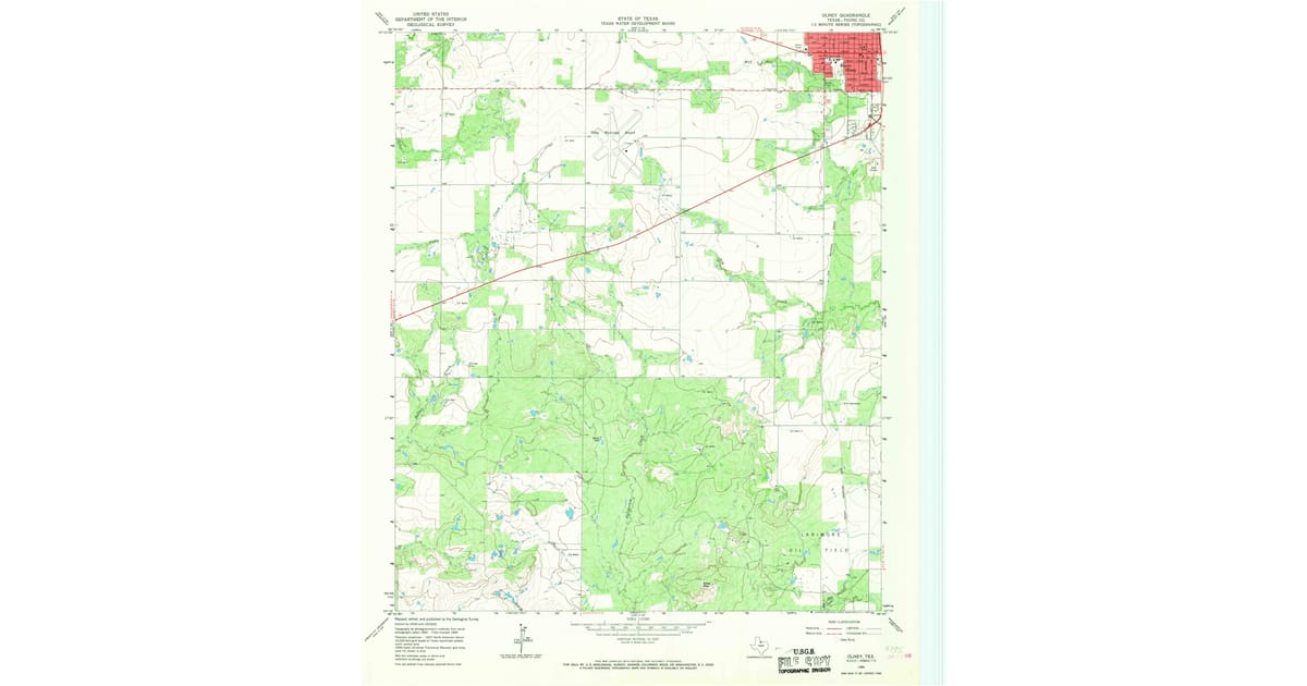 1964 Map of Olney, TX — High-Res | Pastmaps