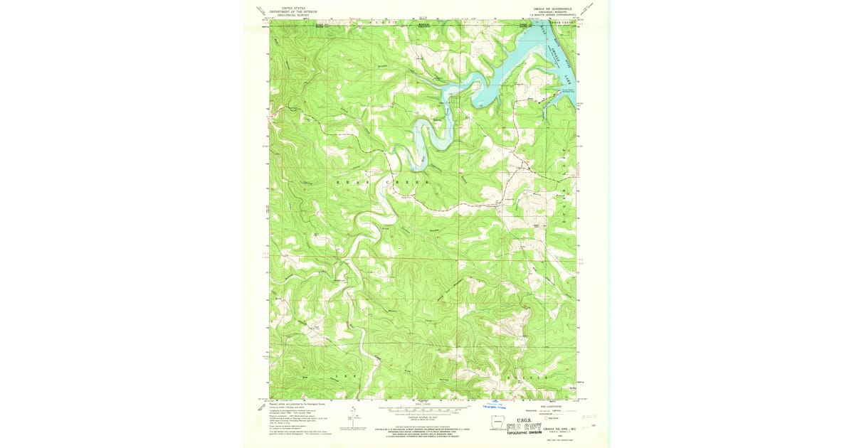 1966 Map of Omaha NE, Boone County, AR — High-Res | Pastmaps
