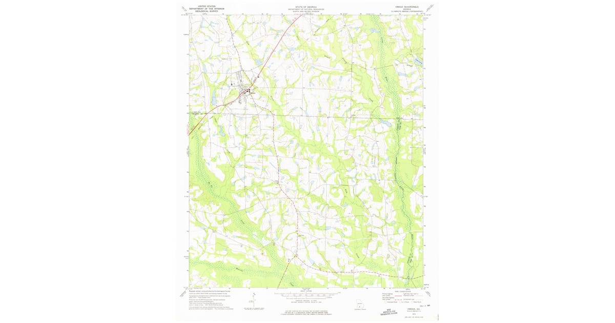 1973 Map of Omega, GA — High-Res | Pastmaps