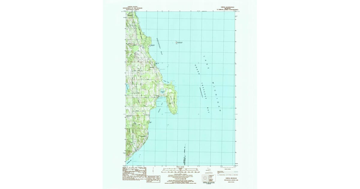 1983 Map of Omena, MI — High-Res | Pastmaps