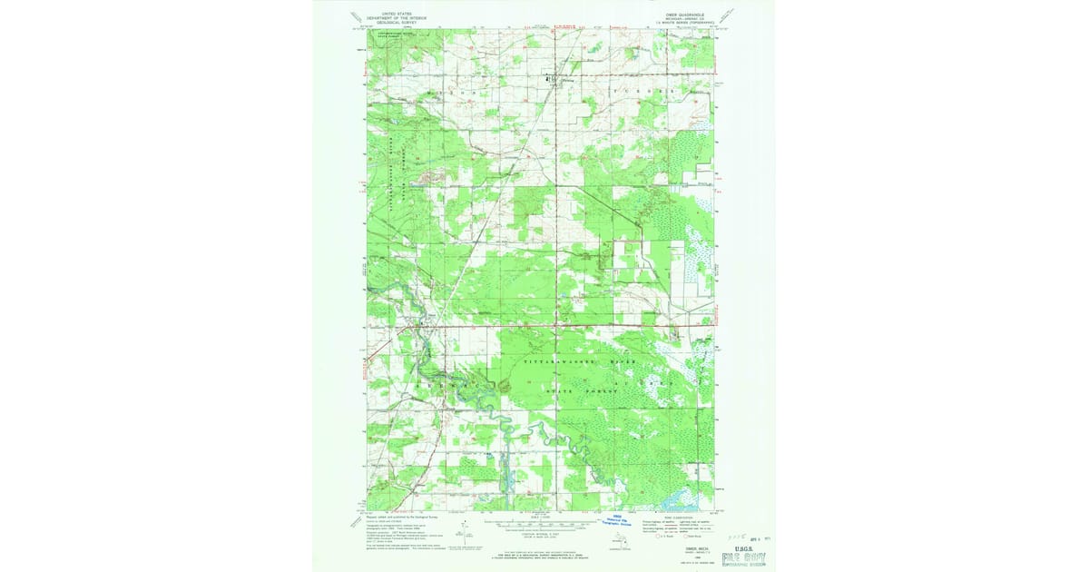 1968 Map of Omer, MI — High-Res | Pastmaps