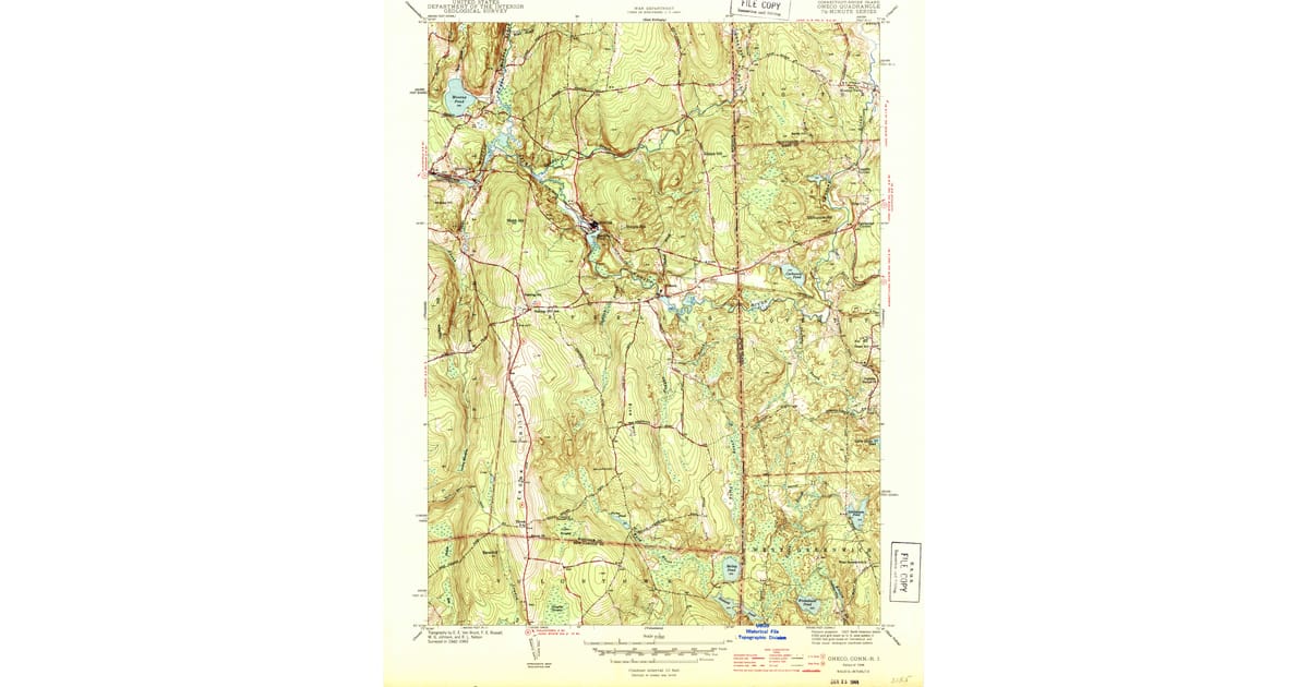 1944 Map of Oneco, Windham County, CT — High-Res | Pastmaps