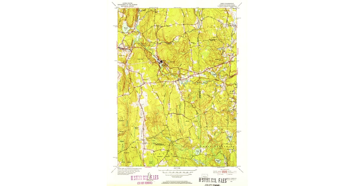 1953 Map of Oneco, Windham County, CT — High-Res | Pastmaps