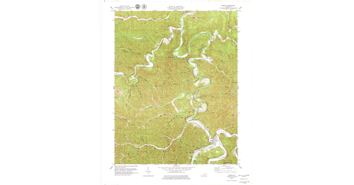 1979 Map of Oneida, KY — High-Res | Pastmaps