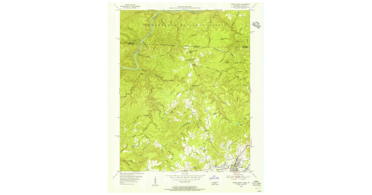 1955 Map of Oneida North, Scott County, TN — High-Res | Pastmaps