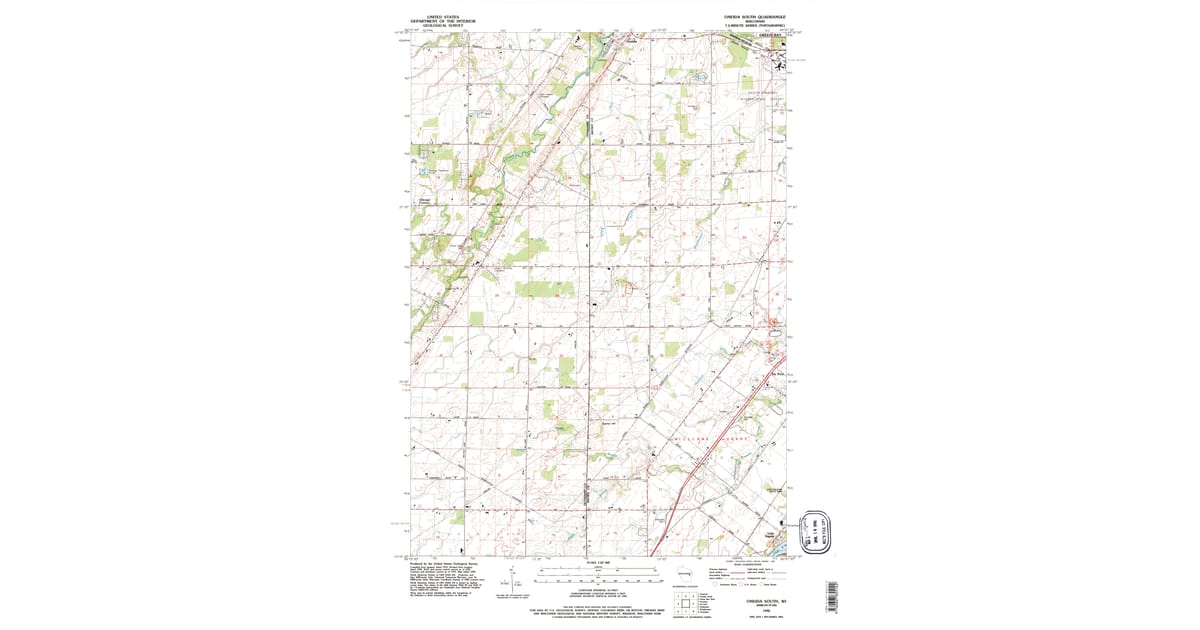 1992 Map of Oneida South, Brown County, WI — High-Res | Pastmaps