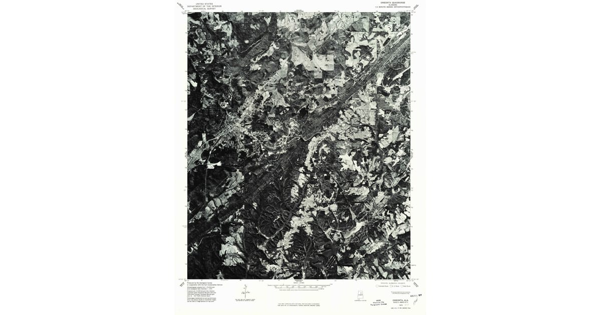 1975 Map of Oneonta, AL — High-Res | Pastmaps