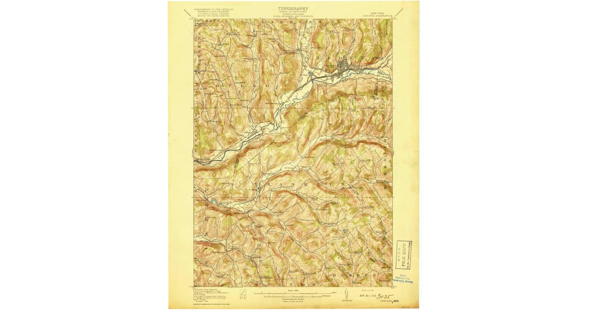 1918 Map of Oneonta, NY — High-Res | Pastmaps