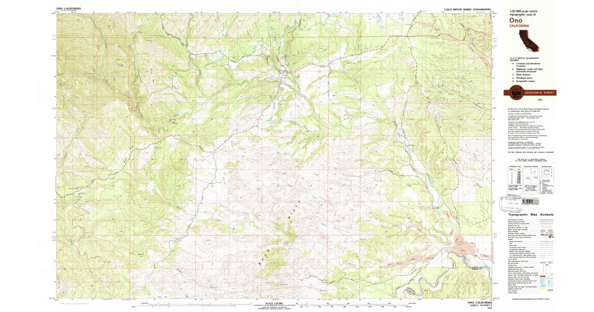 1980s Maps of Shasta County, CA | Pastmaps
