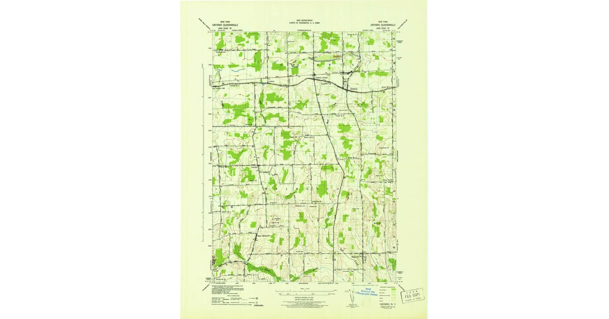 1942 Map of Ontario, Wayne County, NY — High-Res | Pastmaps