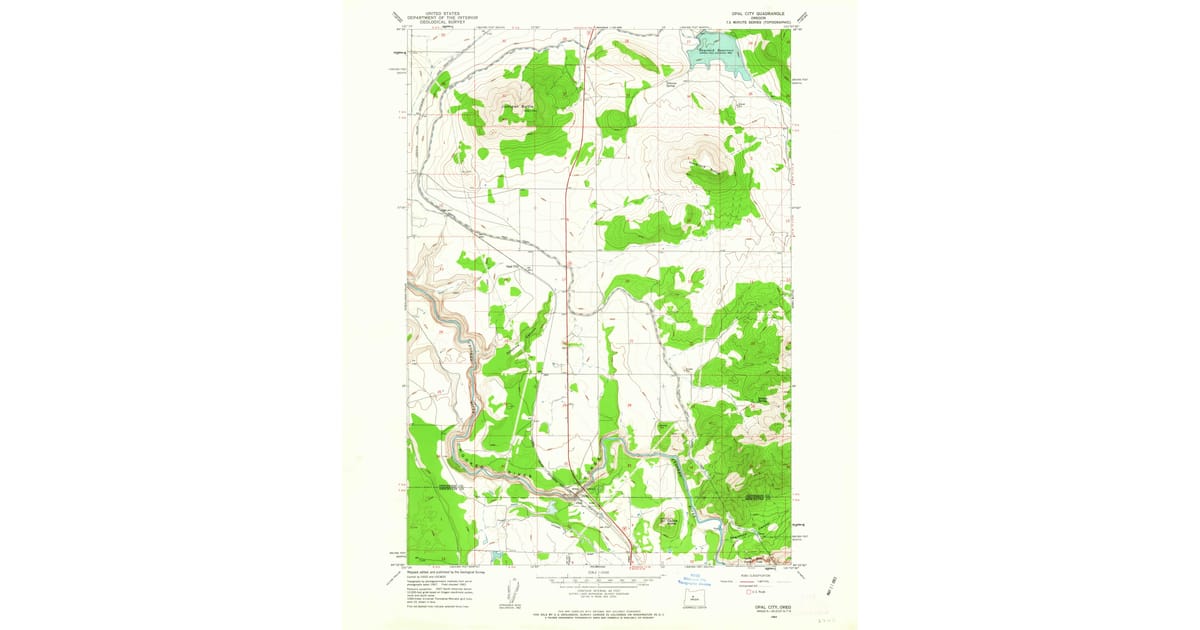 1962 Map of Opal City, Jefferson County, OR — High-Res | Pastmaps