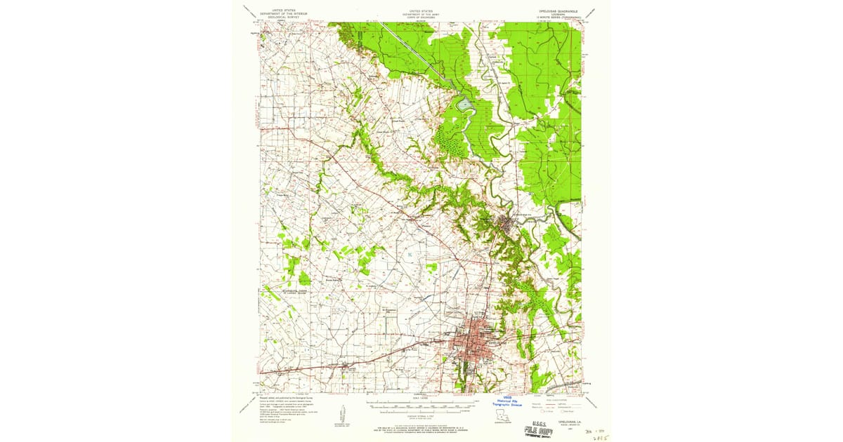 1957 Map of Opelousas, LA — High-Res | Pastmaps