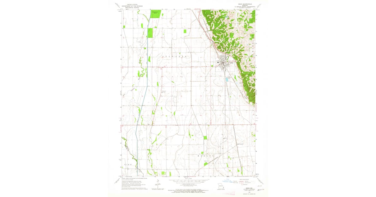 1963 Map of Oran, MO — High-Res | Pastmaps