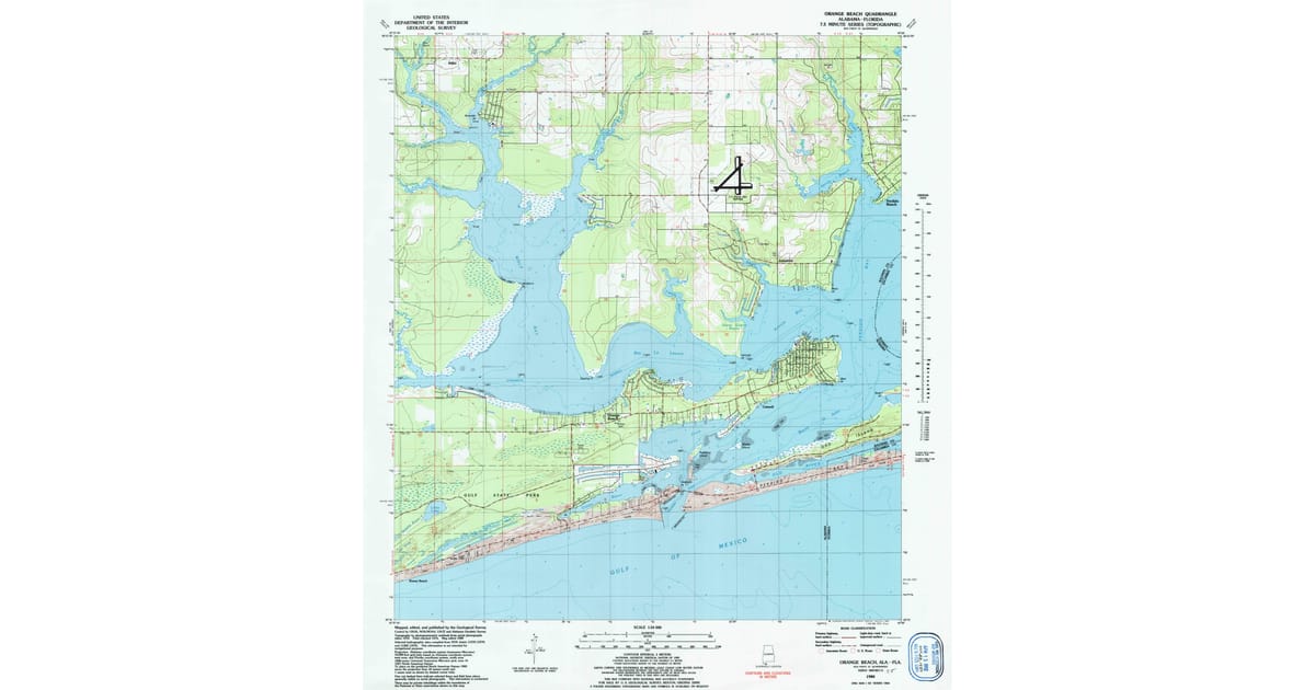 1980s Maps of Elberta, AL | Pastmaps