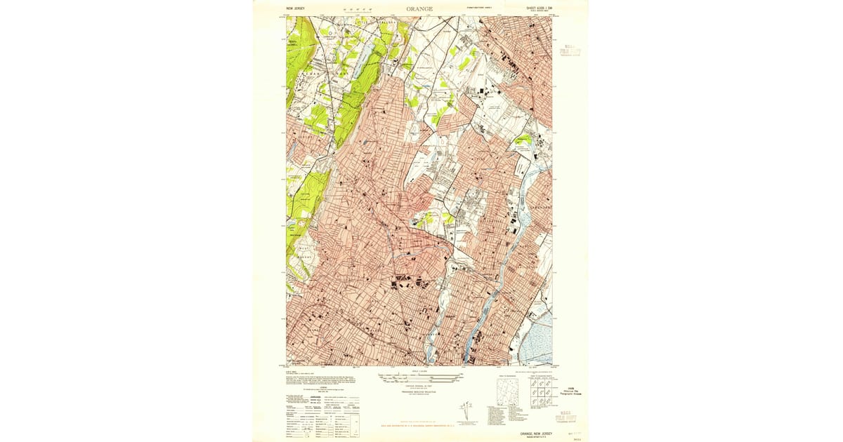 1947 Map of Orange, Essex County, NJ — High-Res | Pastmaps