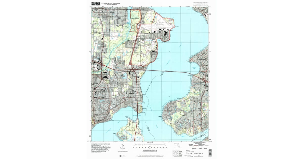 1994 Map of Orange Park, FL — High-Res | Pastmaps