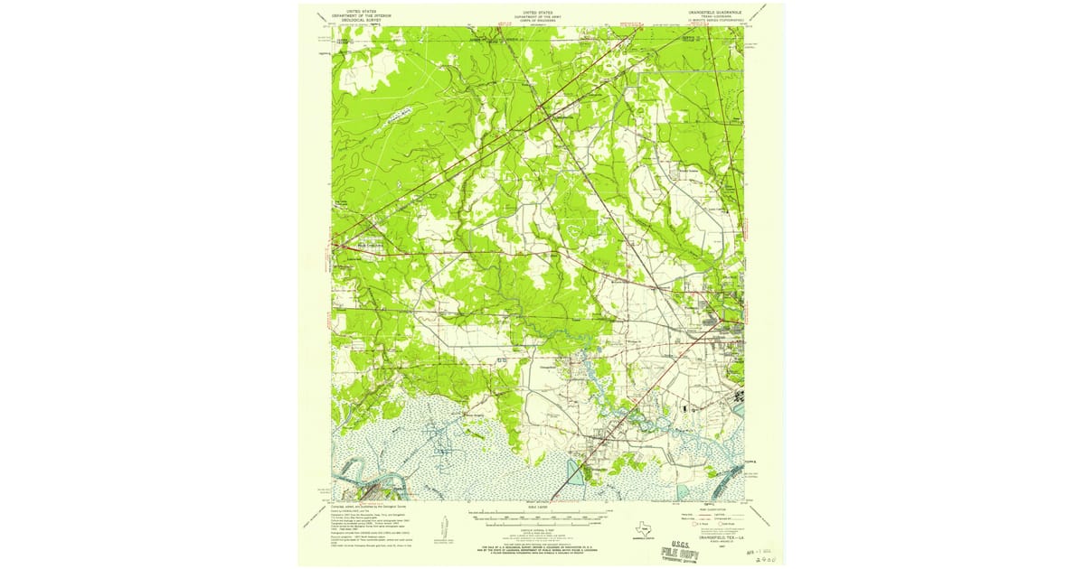 1957 Map of Orangefield, Orange County, TX — High-Res | Pastmaps