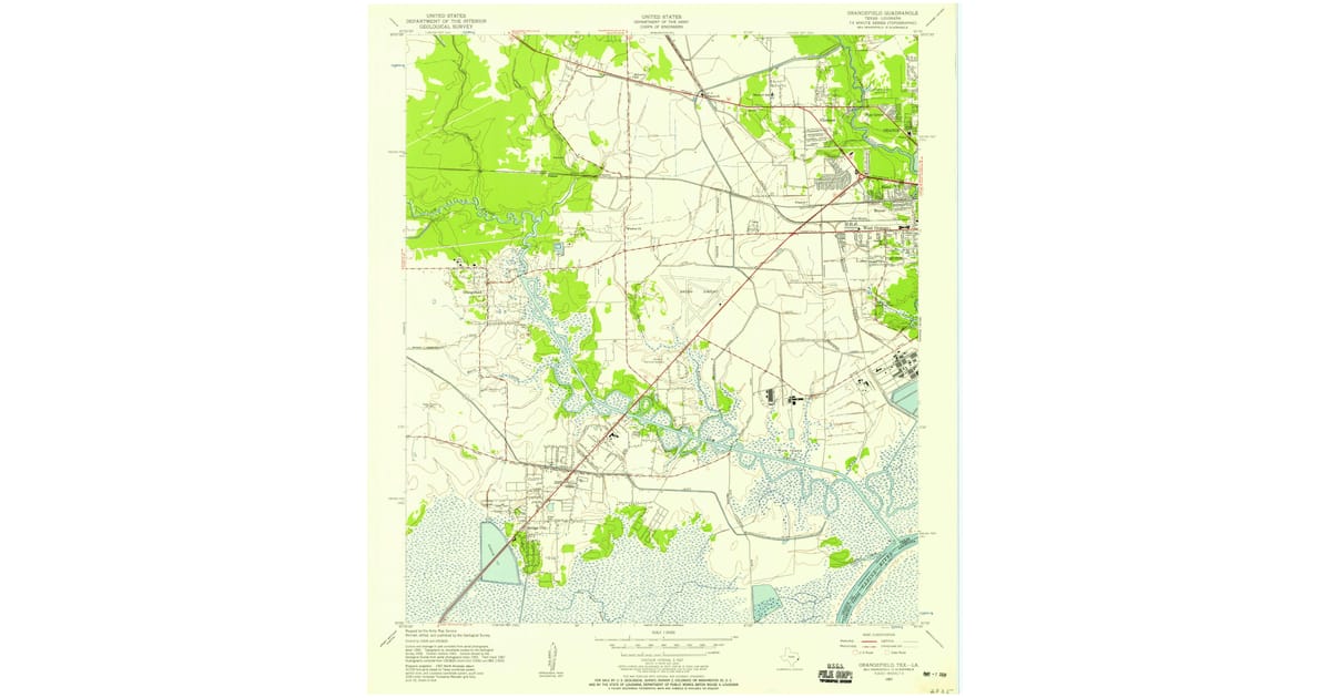 1957 Map of Orangefield, Orange County, TX — High-Res | Pastmaps