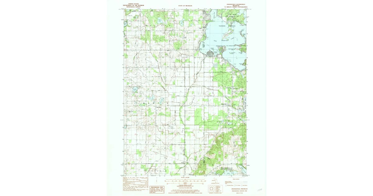 1982 Map of Orangeville, Allegan County, MI — High-Res | Pastmaps