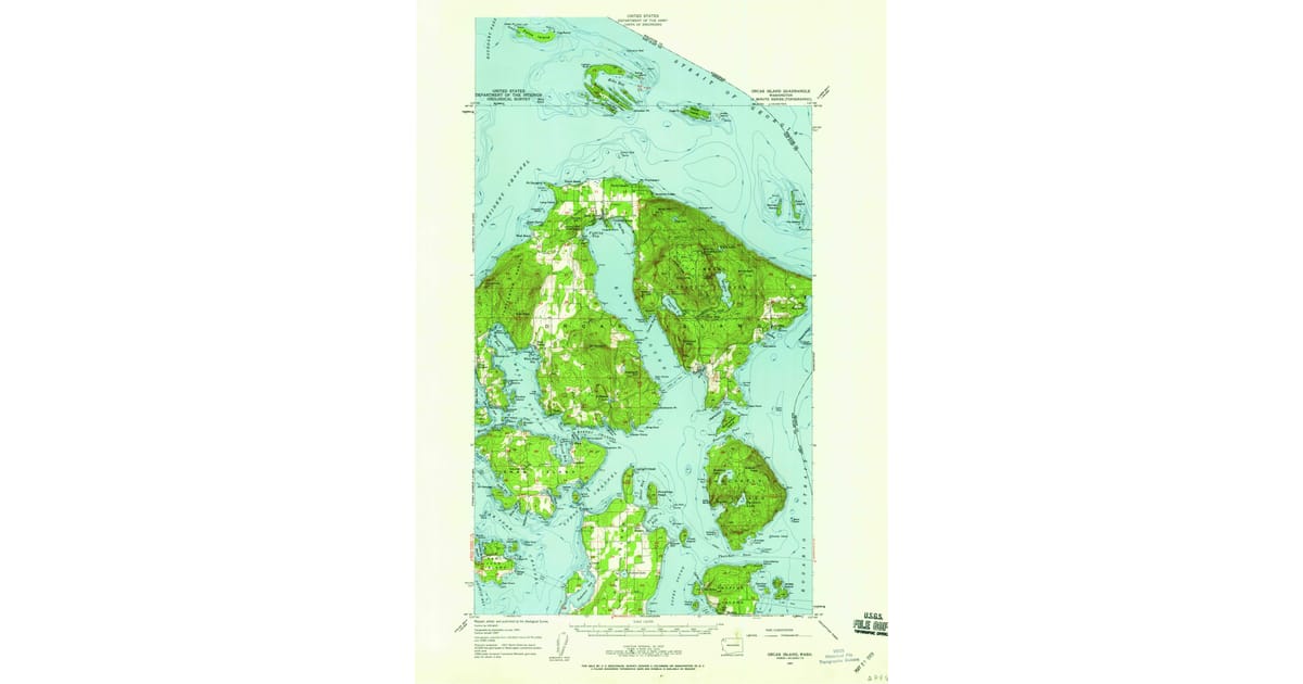 1950s Maps of Olga, WA | Pastmaps