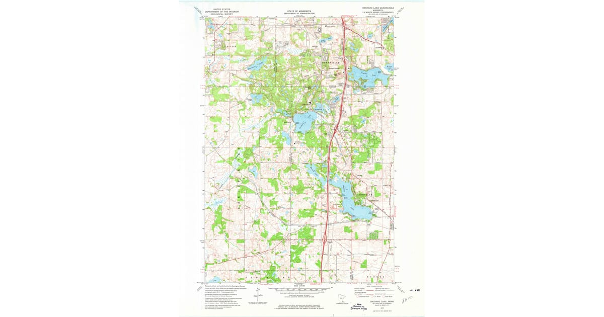 1974 Map of Orchard Lake, Dakota County, MN — High-Res | Pastmaps