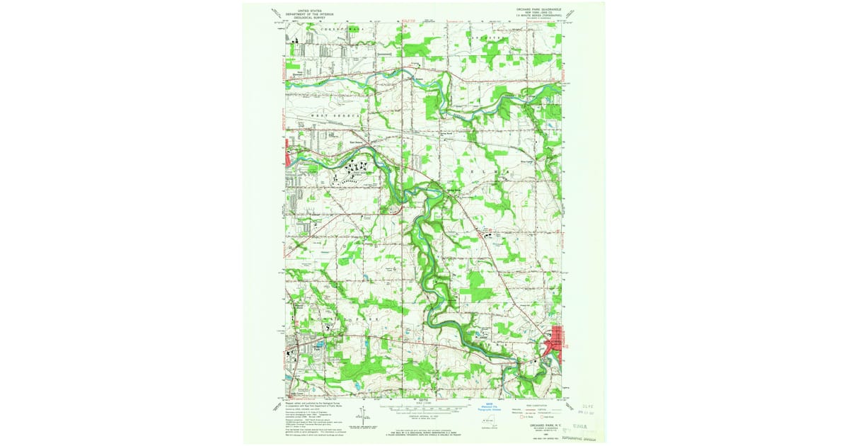 1965 Map of Orchard Park, Erie County, NY — High-Res | Pastmaps