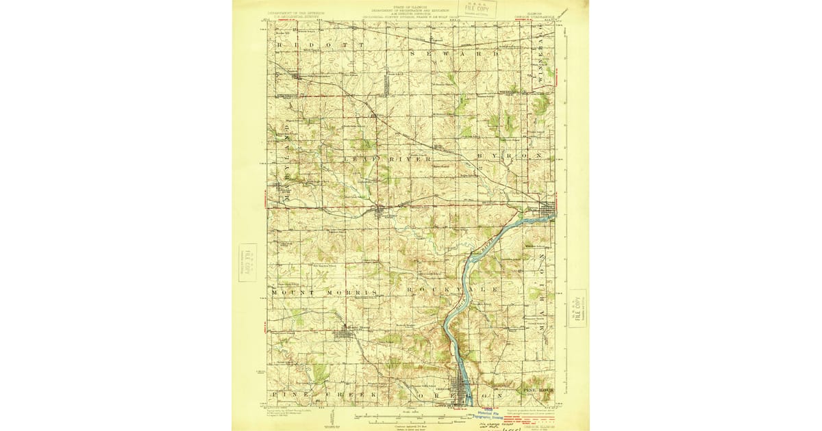 1924 Map of Oregon, IL — High-Res | Pastmaps