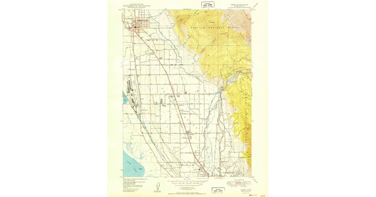 1950s Maps of Utah | Pastmaps