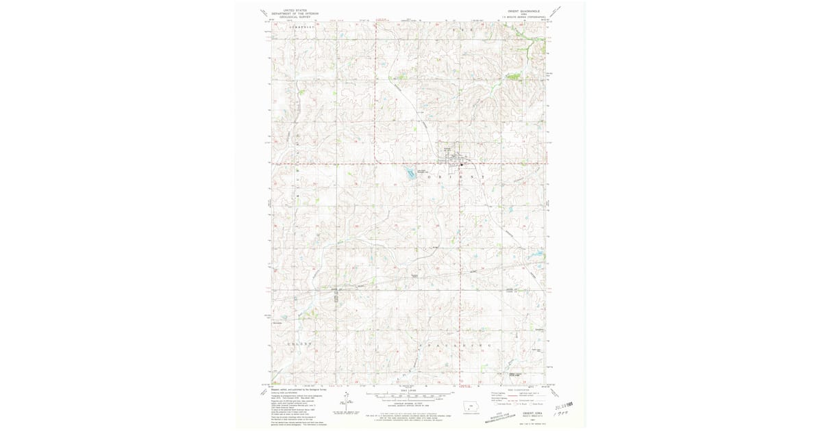 1981 Map of Orient, IA — High-Res | Pastmaps