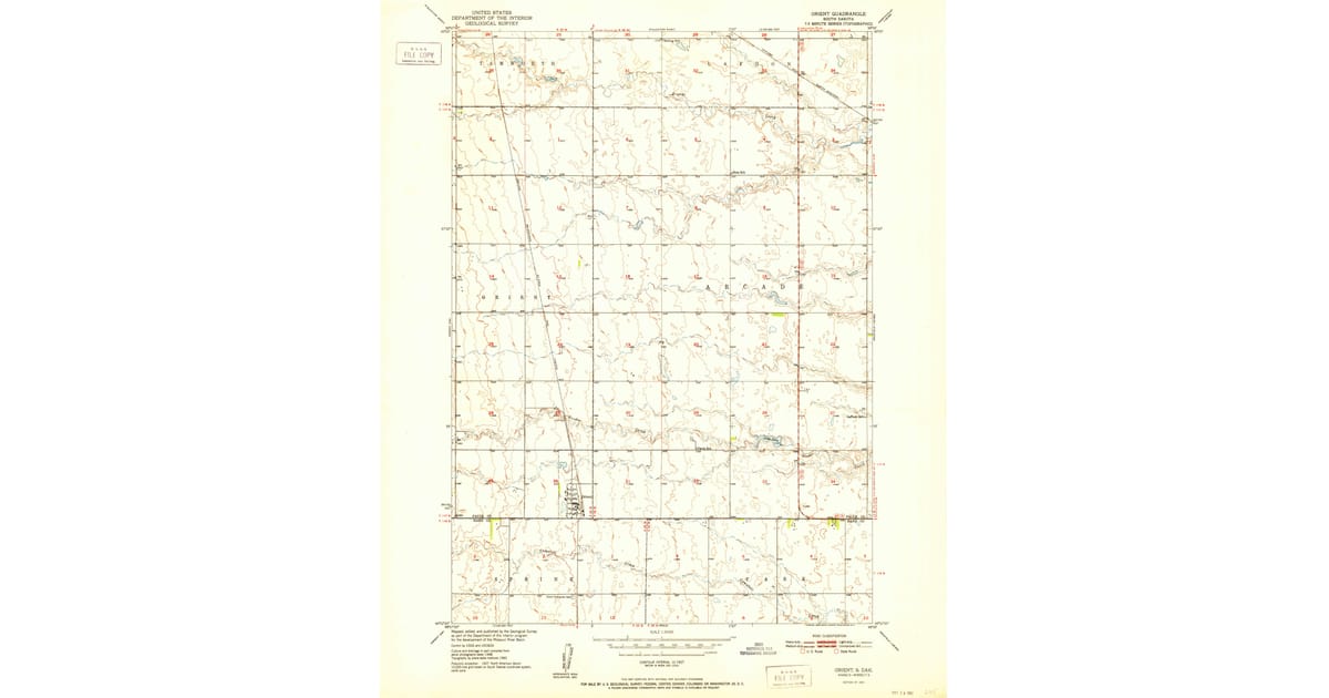 1951 Map of Orient, SD — High-Res | Pastmaps