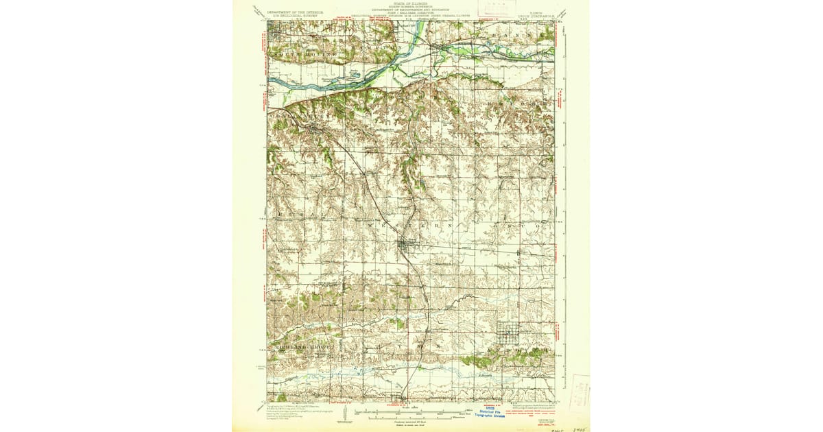 1937 Map of Orion, IL — High-Res | Pastmaps