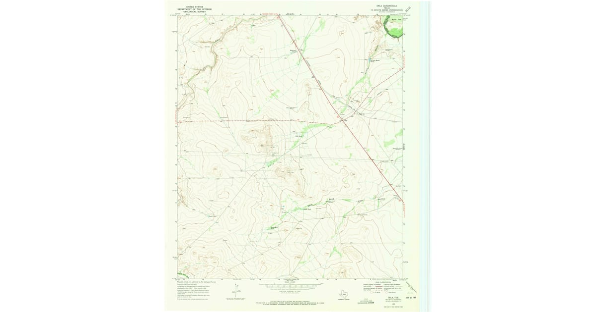 1968 Map of Orla, Reeves County, TX — High-Res | Pastmaps