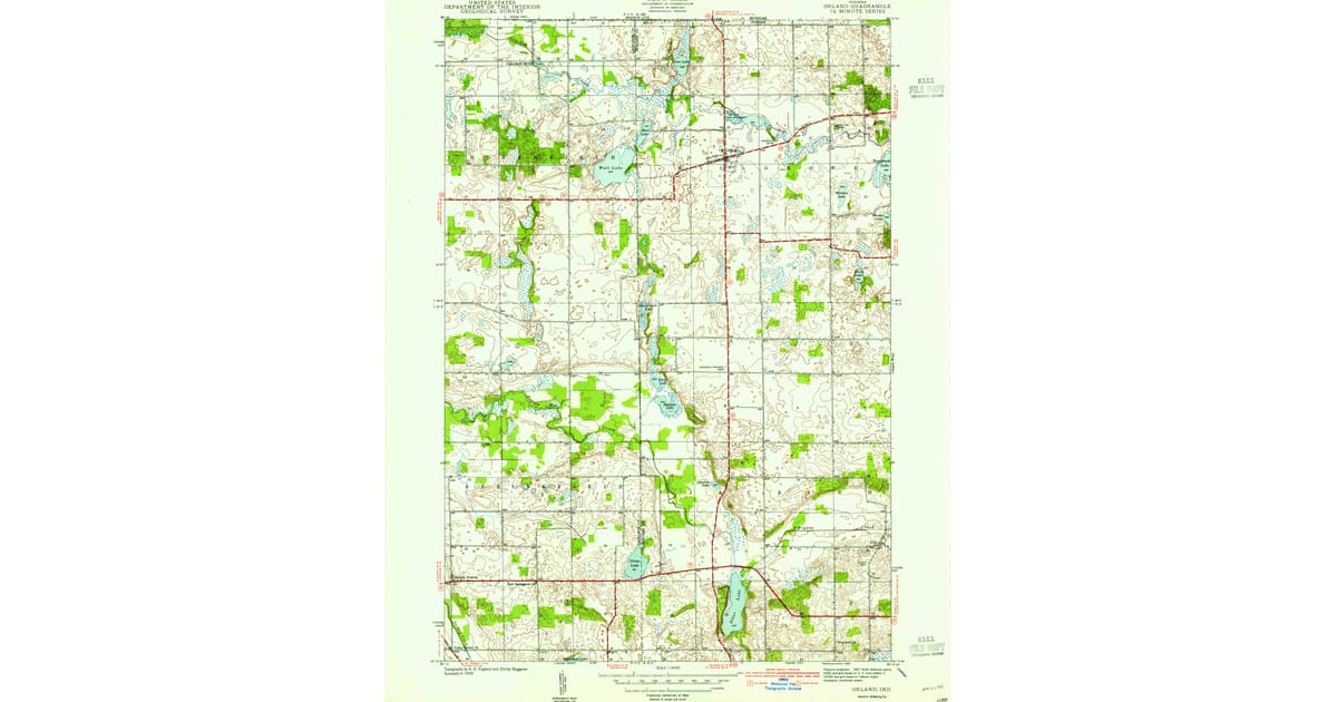 1940 Map of Orland, IN — High-Res | Pastmaps