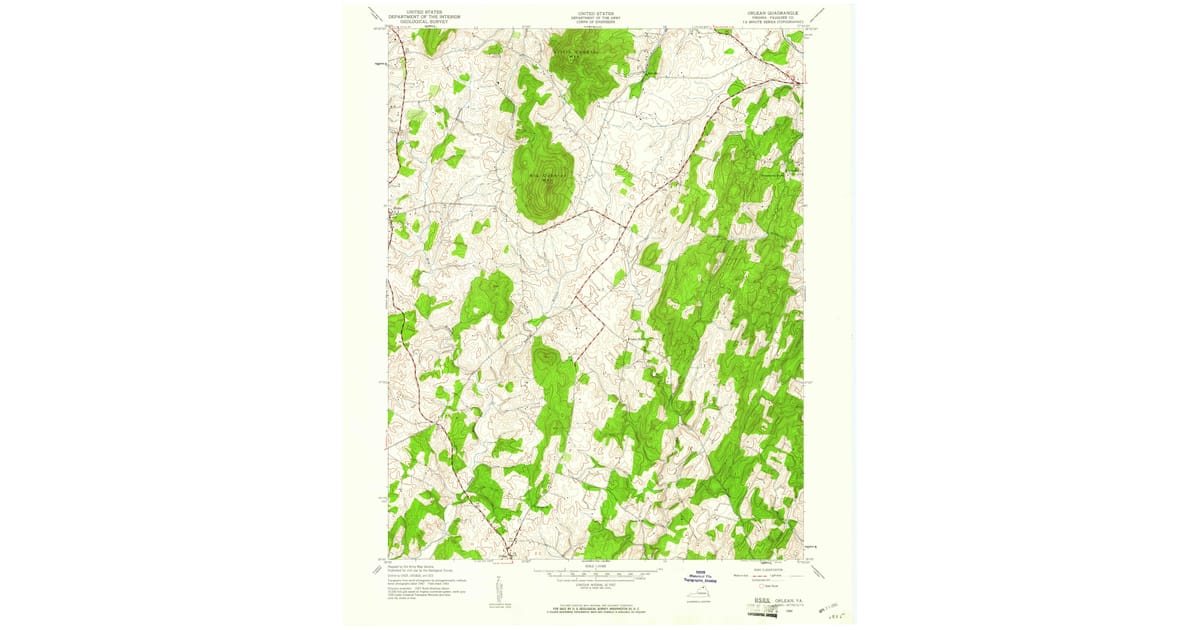1943 Map of Orlean, Fauquier County, VA — High-Res | Pastmaps