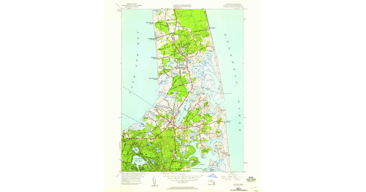 1946 Map of Orleans, Barnstable County, MA — High-Res | Pastmaps