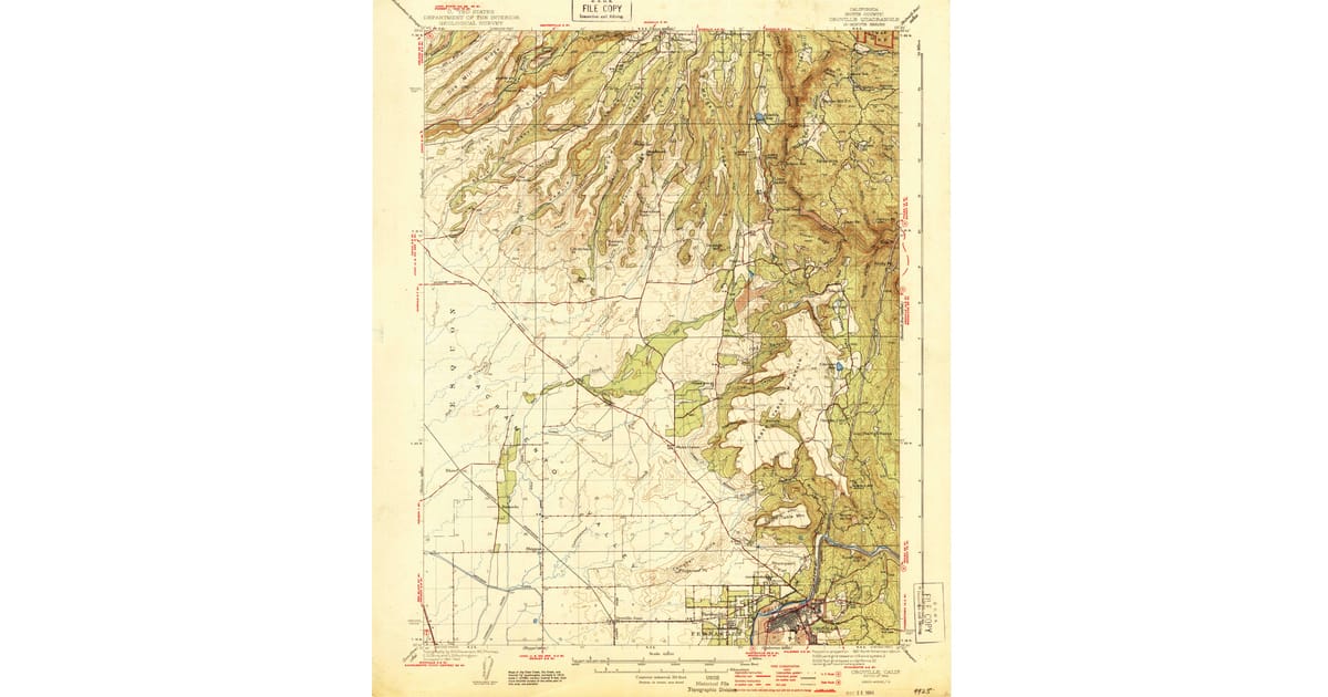 1944 Map of Oroville, CA — High-Res | Pastmaps