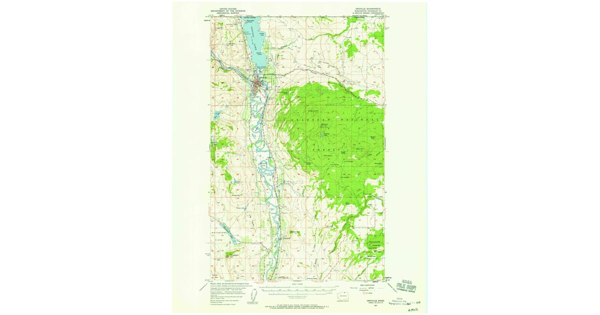 1957 Map of Oroville, WA — High-Res | Pastmaps