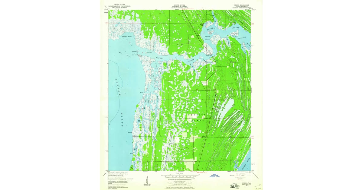 Old Maps of Merritt Island, FL for Hiking & Exploration | Pastmaps