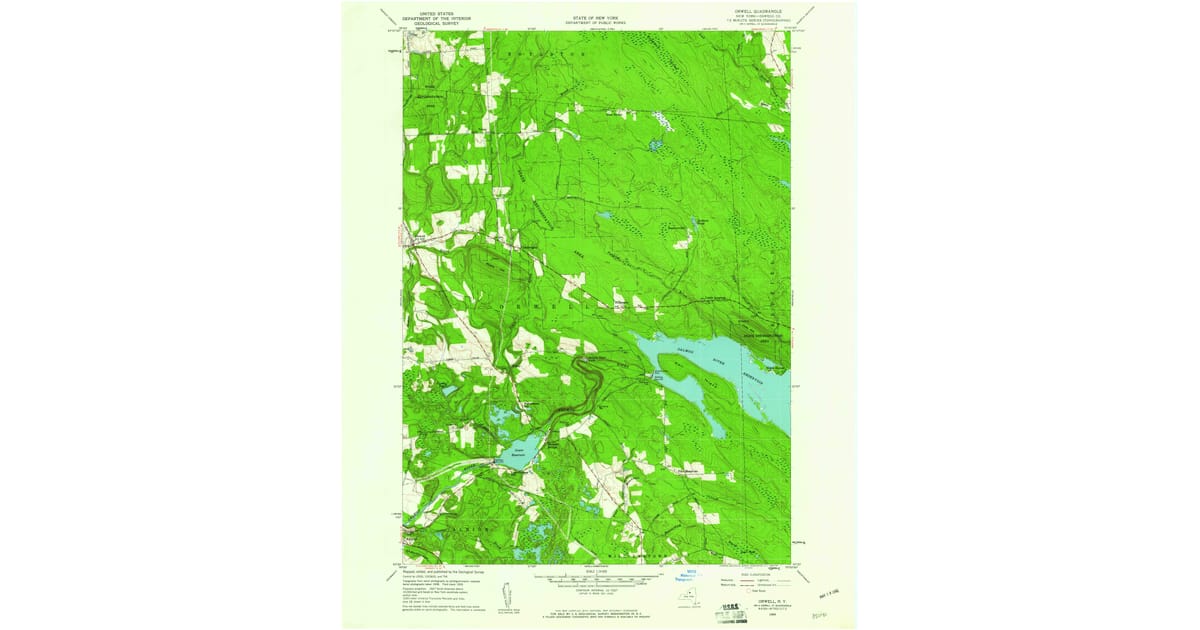 1959 Map of Orwell, Oswego County, NY — High-Res | Pastmaps