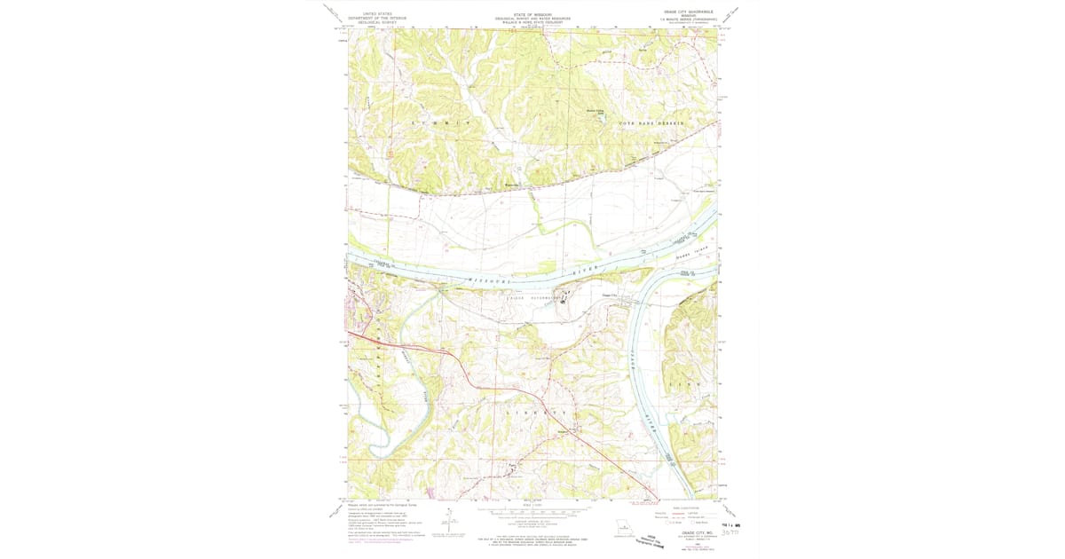 1967 Map of Osage City, Callaway County, MO — High-Res, 1975 Print ...