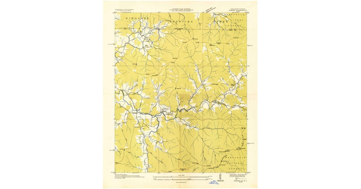 1930s Maps of Towns County, GA | Pastmaps