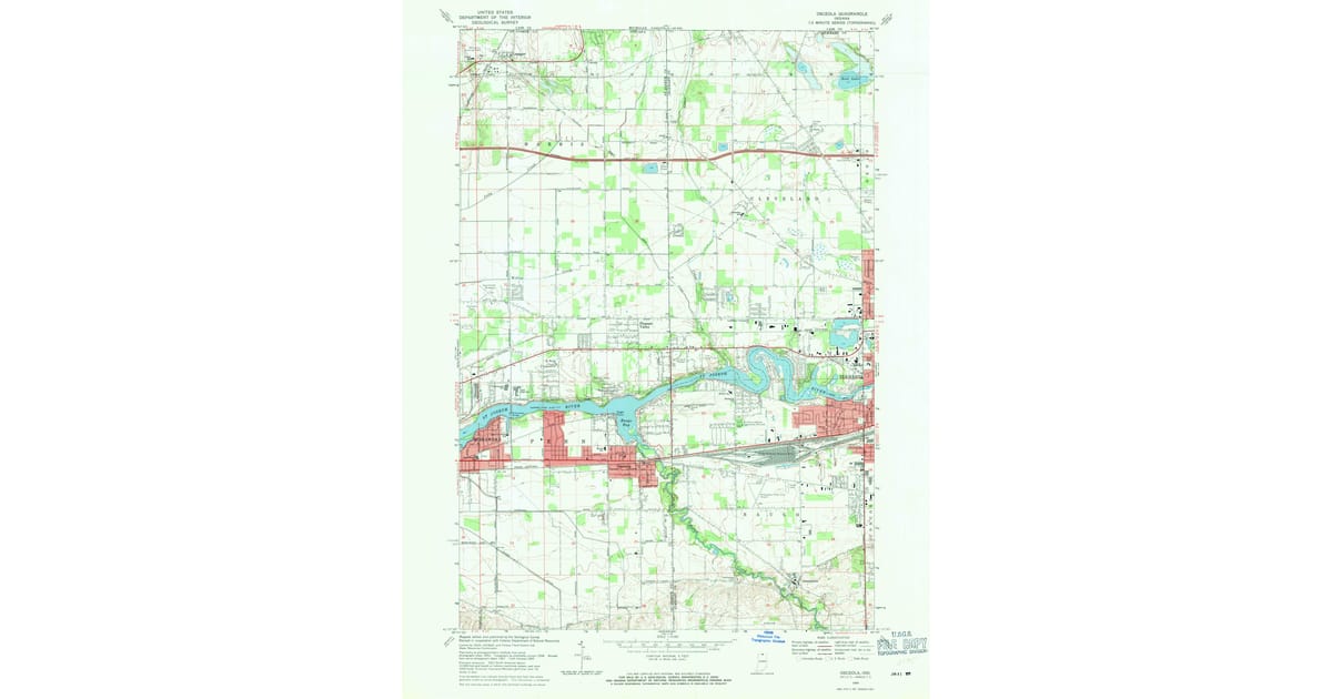 1960s Maps of Osceola, IN | Pastmaps