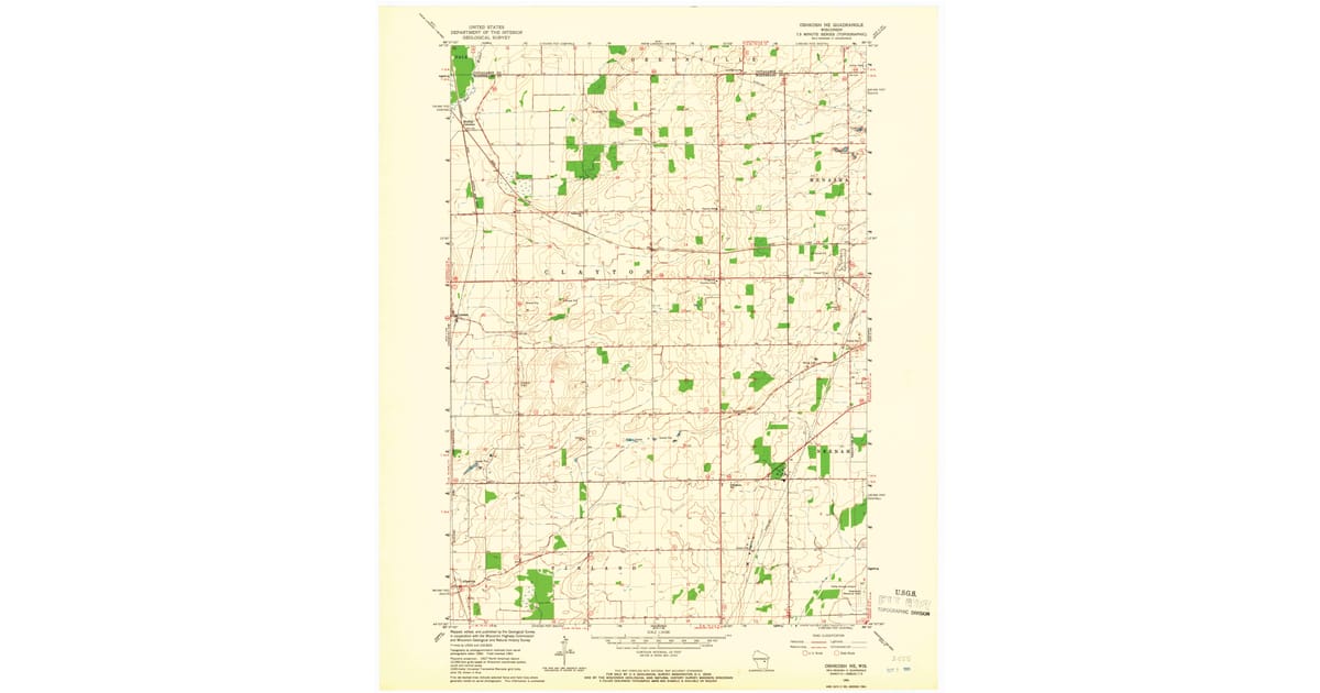 1961 Map of Oshkosh NE, Winnebago County, WI — High-Res | Pastmaps