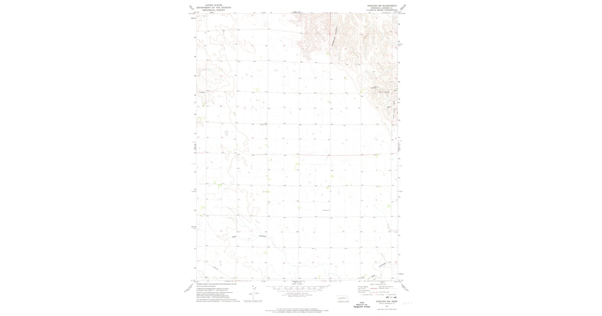 1971 Map of Oshkosh SW, Garden County, NE — High-Res | Pastmaps