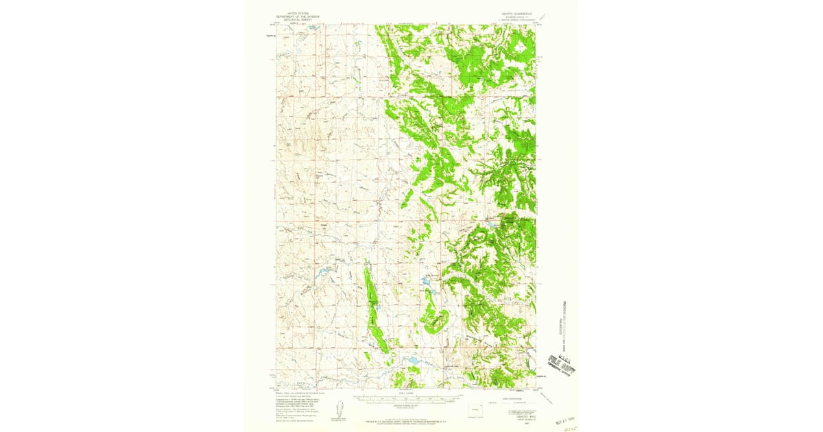 1957 Map of Oshoto, Crook County, WY — High-Res | Pastmaps
