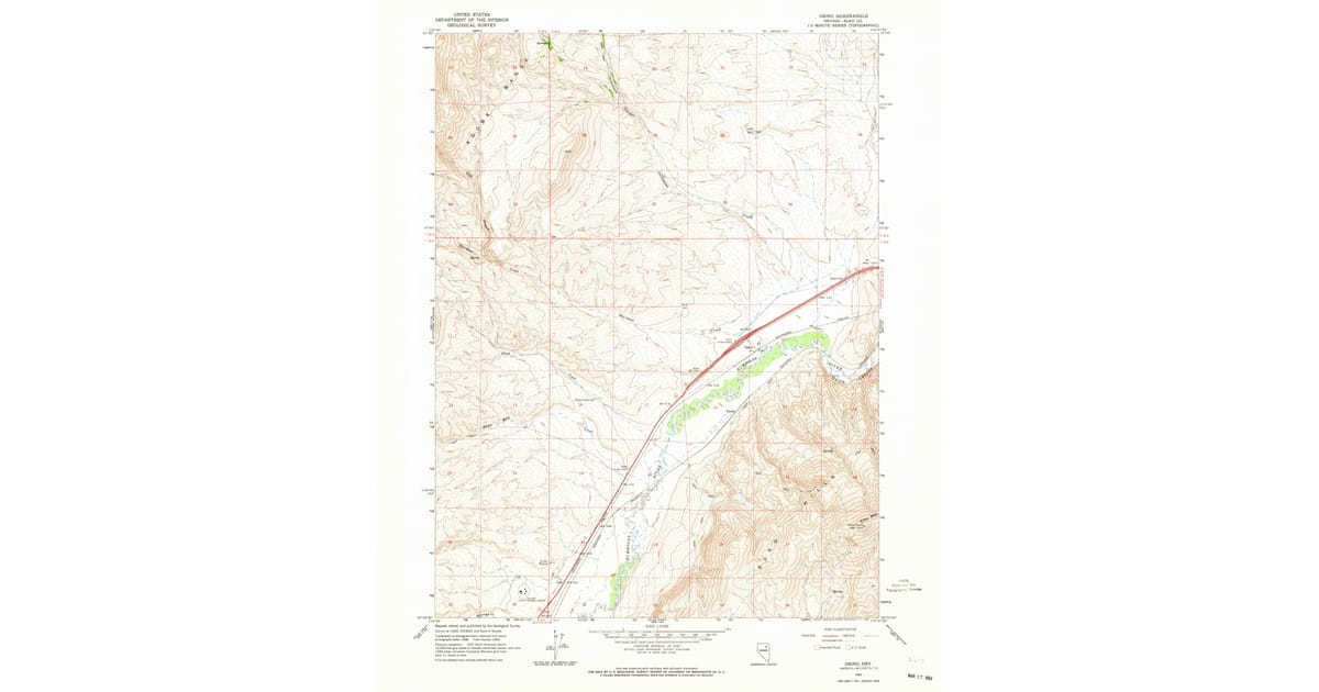 1962 Map of Osino, NV — High-Res | Pastmaps