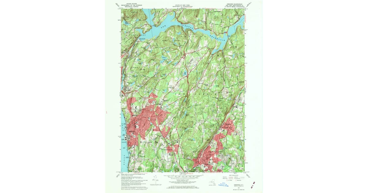 1967 Map of Ossining, Westchester County, NY — High-Res | Pastmaps
