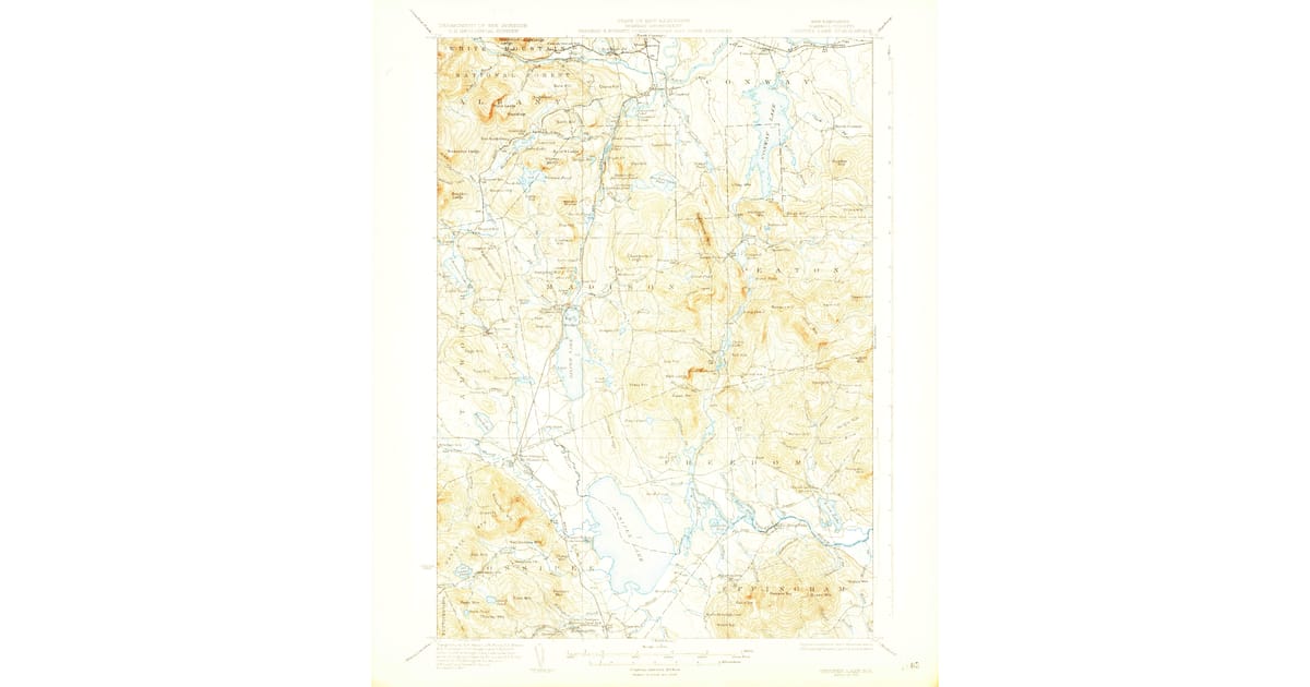 1930 Map of Ossipee Lake, Carroll County, NH — High-Res | Pastmaps