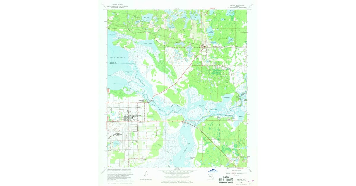 1965 Map of Osteen, Volusia County, FL — High-Res | Pastmaps