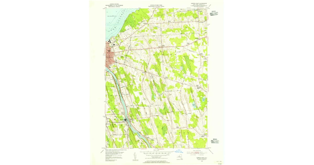 1954 Map of Oswego East, Oswego County, NY — High-Res | Pastmaps